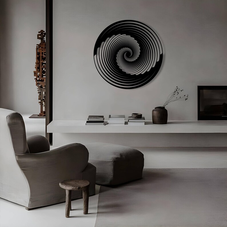 Vortex Metal Wall Art: 3D Optical Illusion Decor - Etsy