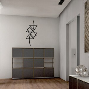 Minimalist Triangles Wall Art, Metal Wall Art, Triangle Metal Sign ...