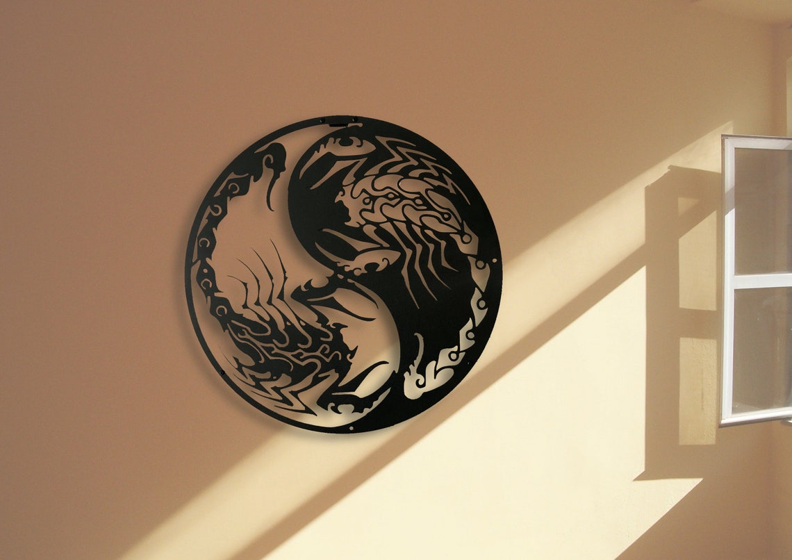 Yin Yang Metal Wall Art Creative Design Modern Wall Decor - Etsy