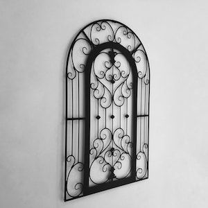 Black Metal Window Wall Art: Porch & Entryway Decor - Etsy