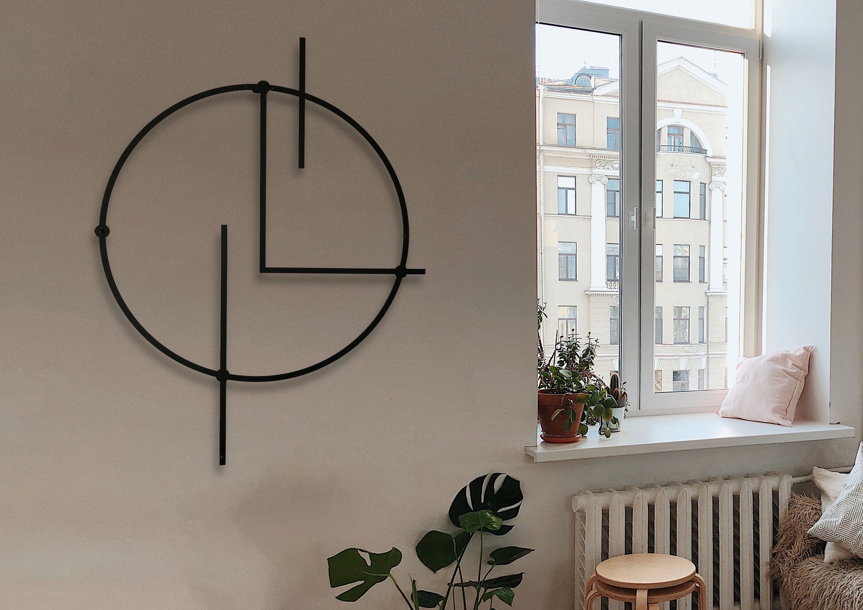 Geometric Lines Metal Wall Art Minimalist Wall Art Premium - Etsy