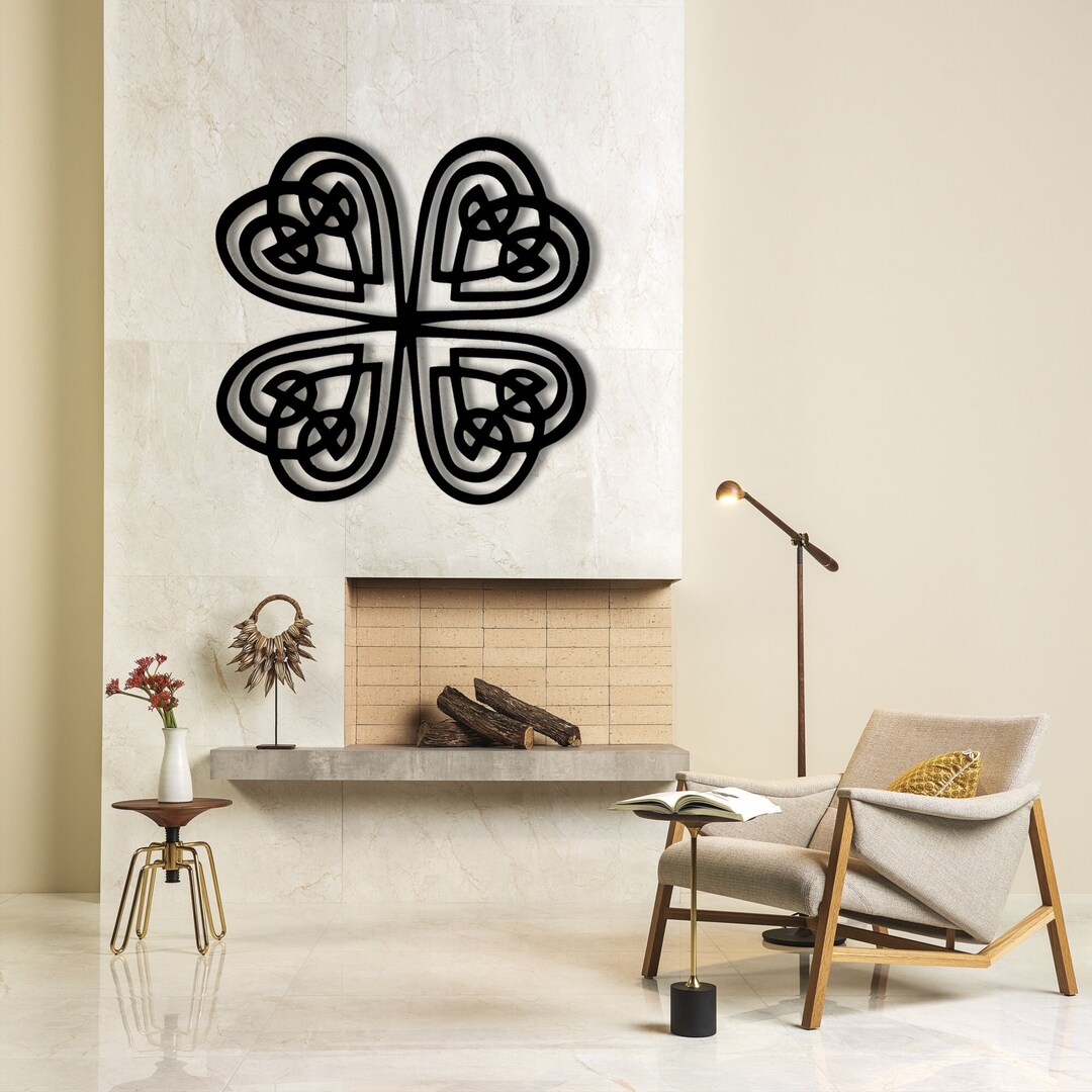 Four Leaf Clover Metal Wall Art, Shamrock Metal Sign, St Patricks Day ...