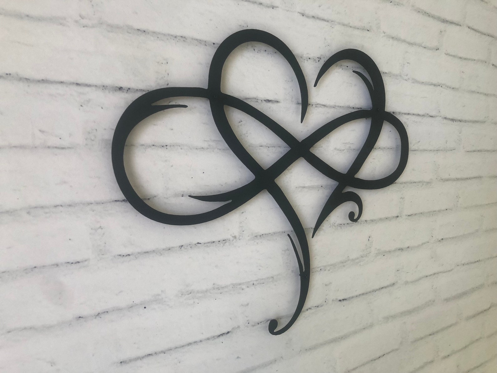 Infinity Heart Metal Wall Decor Infinity Love Metal Wall - Etsy