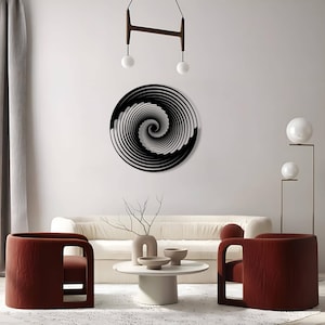 Vortex Metal Wall Art: 3D Optical Illusion Decor - Etsy