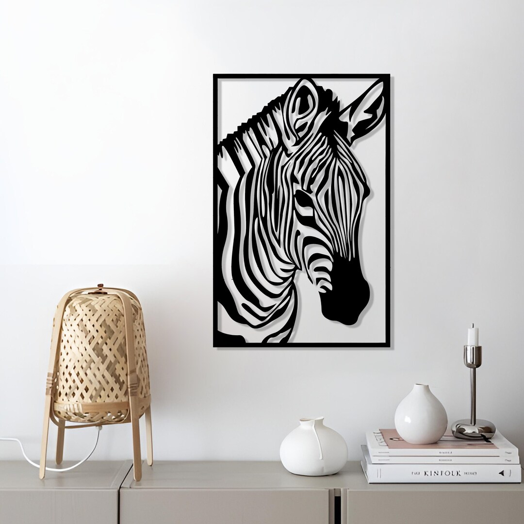 Zebra Metal Wall Art African Animals Zebra Wall Art Unique - Etsy