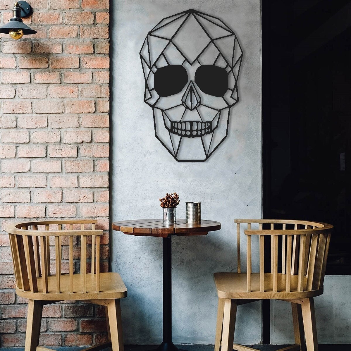 Metal Skull Decor