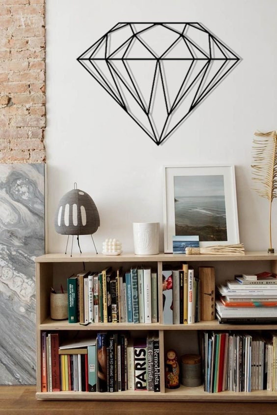 Diamond Metal Wall Art, Diamond Wall Art, Unique Gifts for Her, Diamond ...