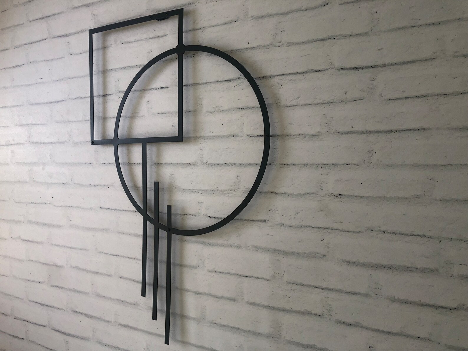 Geometric Figure Metal Wall Art Lines Wall Art Huge Wall - Etsy