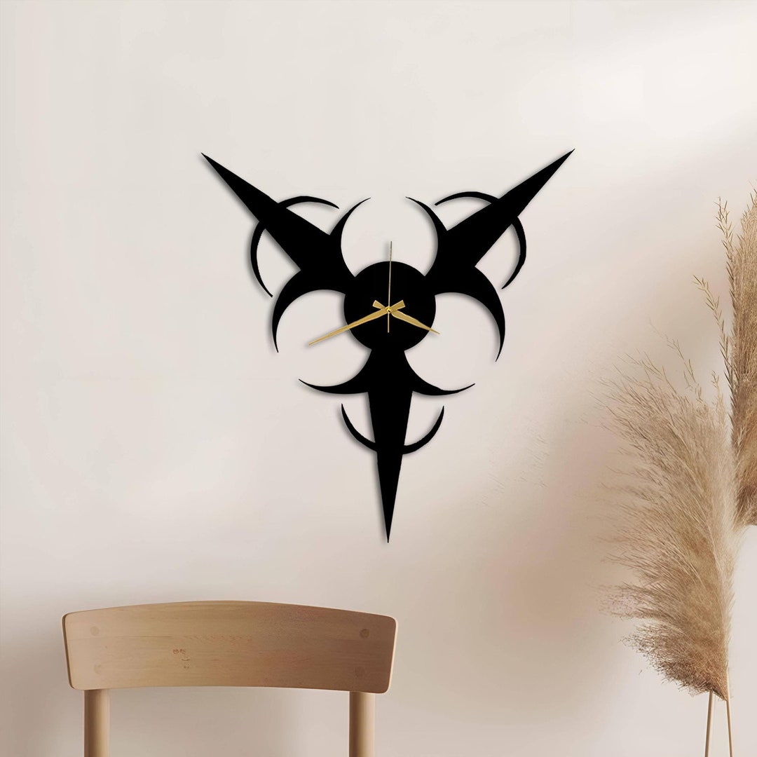 Biohazard Symbol Metal Wall Clock, Home Gift Unique, Medical Wall Clock ...