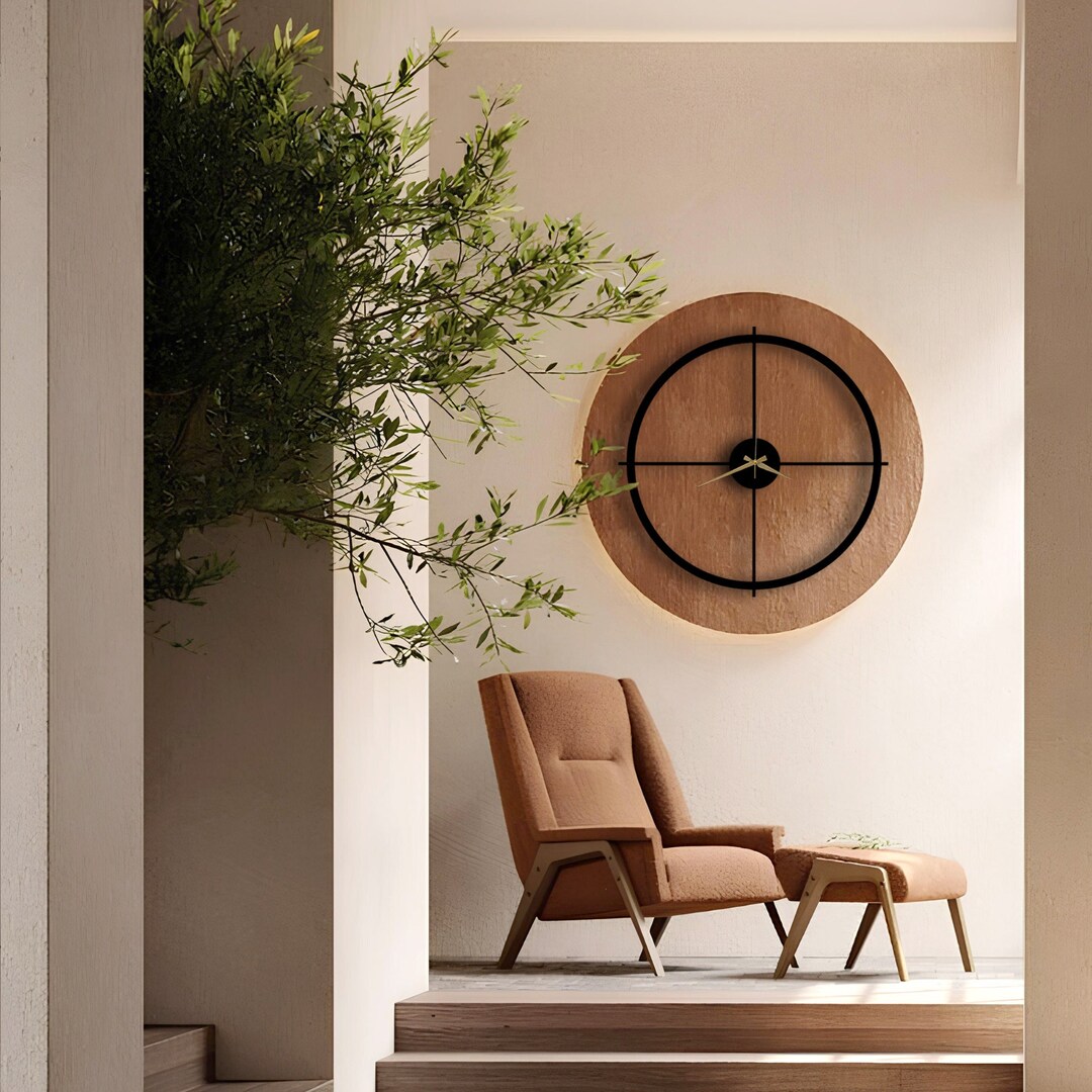Minimalist Modern Wall Clock, Metal Wall Clock, Office Decor Gift ...