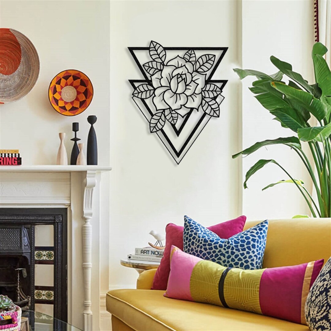 Metal Rose Wall Art, the Gardener Gift, Metal Flower Art, Greenhouse ...