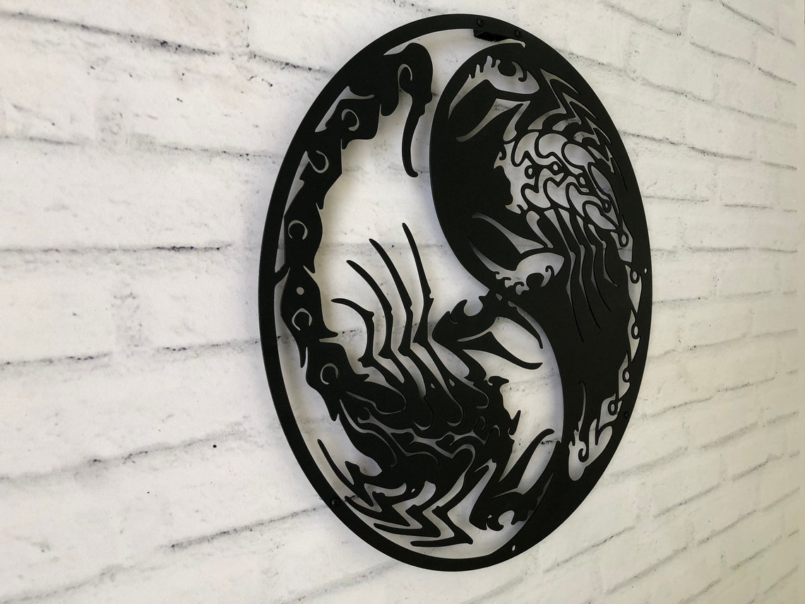 Yin Yang Metal Wall Art Creative Design Modern Wall Decor - Etsy