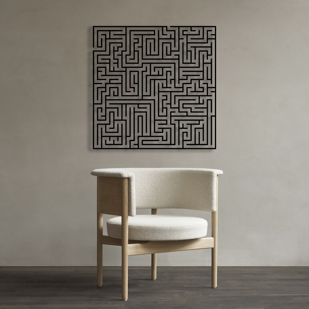 Labyrinth Metal Wall Art Labyrinth Wall Art Unique Wall - Etsy