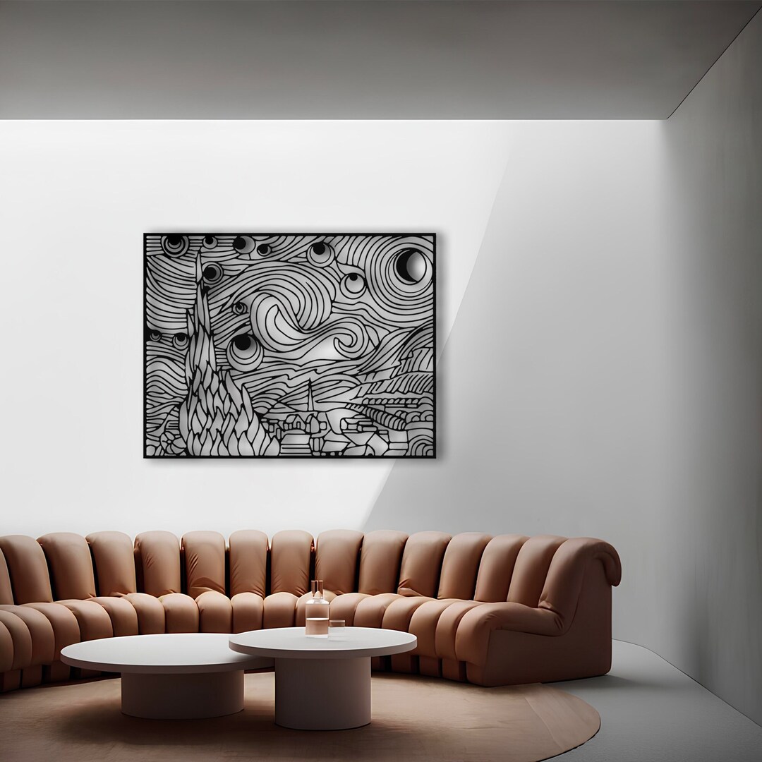 Van Gogh Starry Night Metal Wall Decor, Gift for Art Lover, Van Gogh ...
