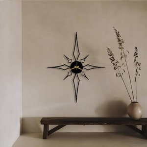 Starlight Metal Wall Clock, Star Wall Clock, Office Gift Unique, 3D ...