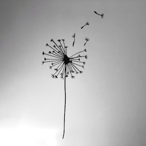 Dandelion Metal Art, Dandelion Flower Metal Wall Decor, Frameless Wall ...