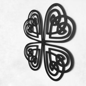 Four Leaf Clover Metal Wall Art, Shamrock Metal Sign, St Patricks Day ...