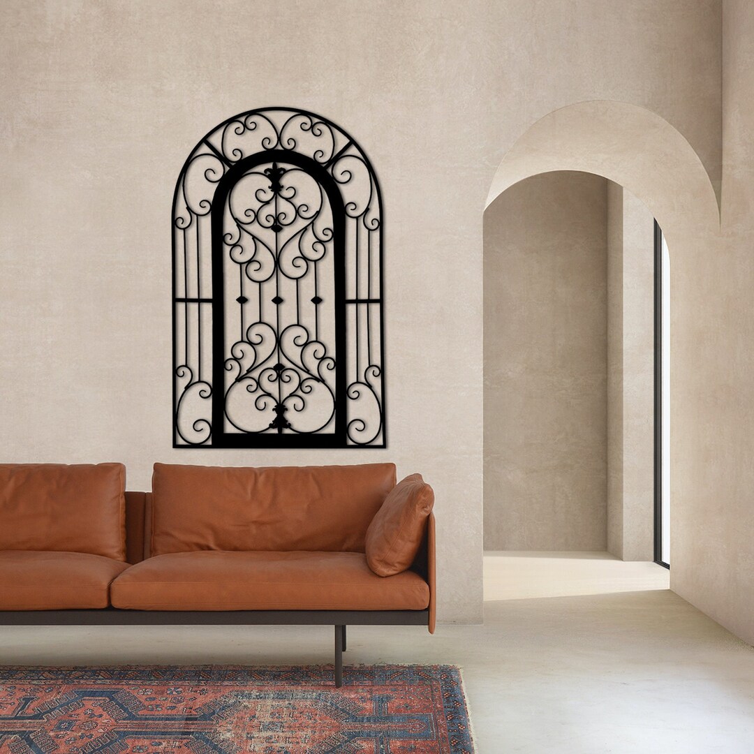Black Metal Window Wall Art: Porch & Entryway Decor - Etsy