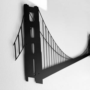 Golden Gate Bridge Metal Wall Decor, Iconic Landmark Art, Modern Home ...