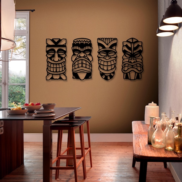Tiki Mask Wall - Etsy