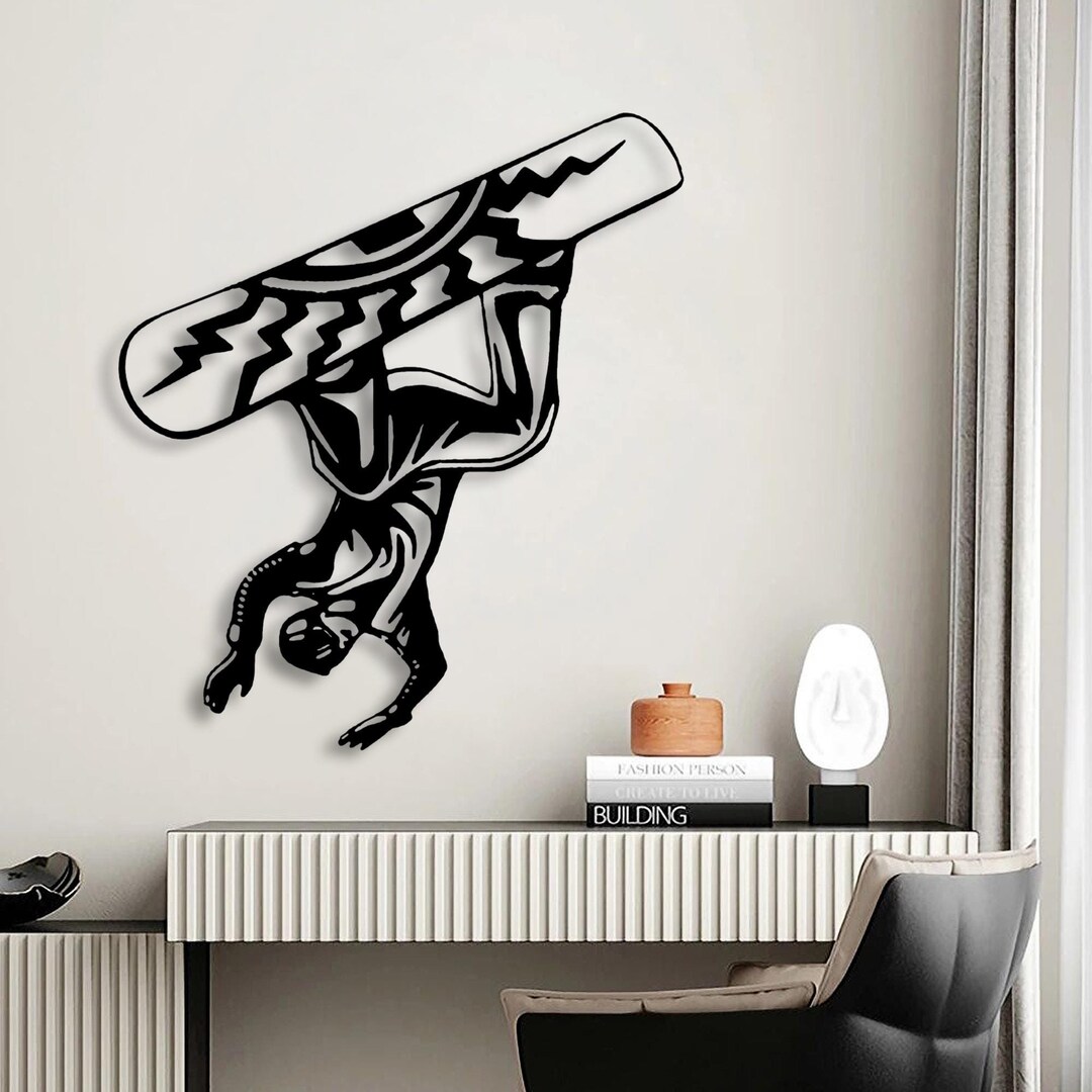Snowboard Metal Wall Art: Winter Sports Decor - Etsy