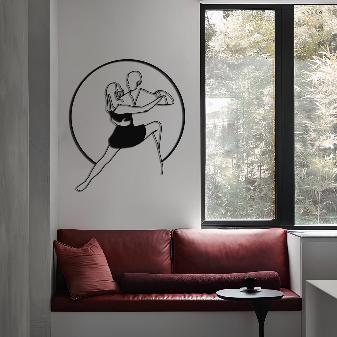Tango Dancer Wall Art, Dance Metal Sign, Tango Wall Decor, Valentines ...