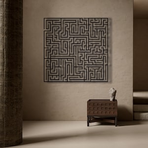 Labyrinth Metal Wall Art, Labyrinth Wall Art, Unique Wall Decor ...