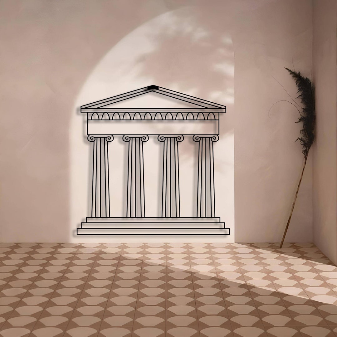 Parthenon Metal Wall Decor, Acropolis Design Greek Wall Decor ...