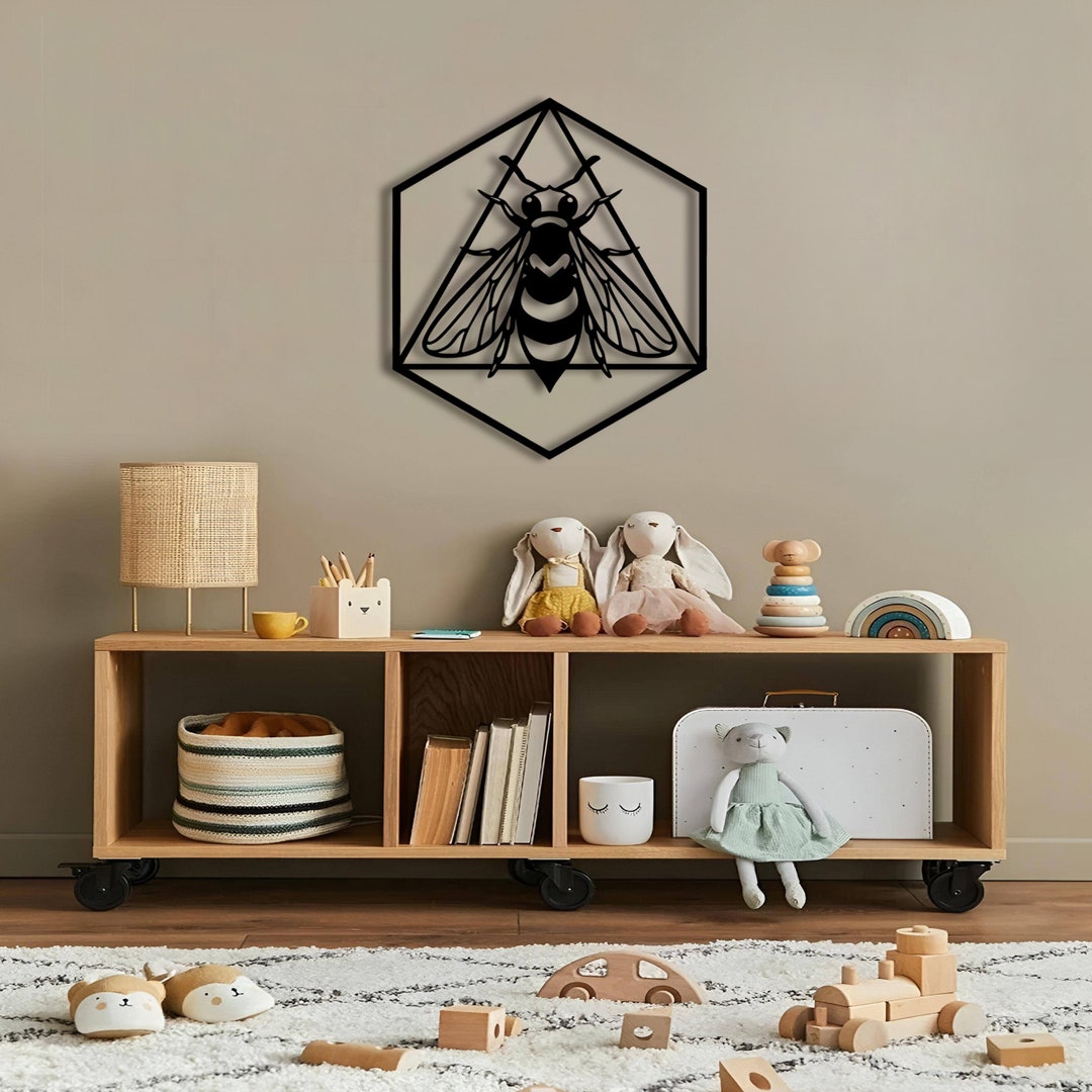 Bee Metal Wall Art, Metal Bee Honeycomb, Honey Bee Art, Honey Comb ...