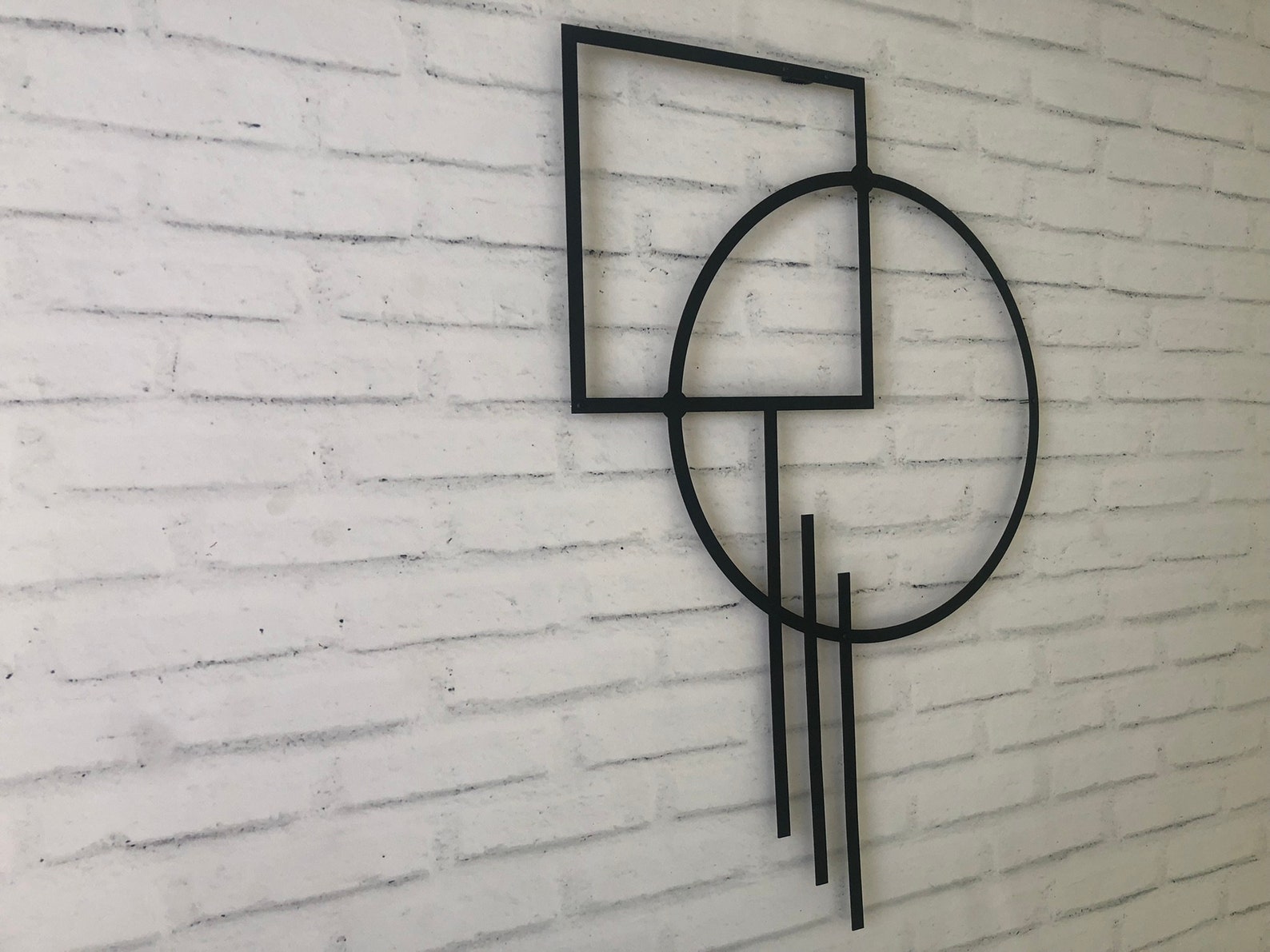 Geometric Figure Metal Wall Art Lines Wall Art Huge Wall - Etsy