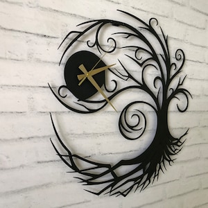 Tree of Life Metal Wall Clock, Unique Wall Clock, Tree Wall Clock ...