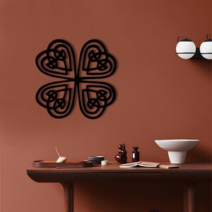 Four Leaf Clover Metal Wall Art, Shamrock Metal Sign, St Patricks Day ...