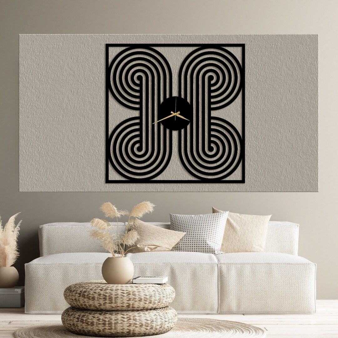 Arch Wall Clock, Retro Wall Clock, Metal Wall Clock, Housewarming Gift ...