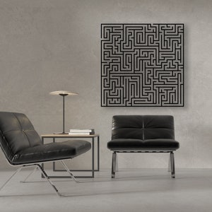 Labyrinth Metal Wall Art Labyrinth Wall Art Unique Wall - Etsy