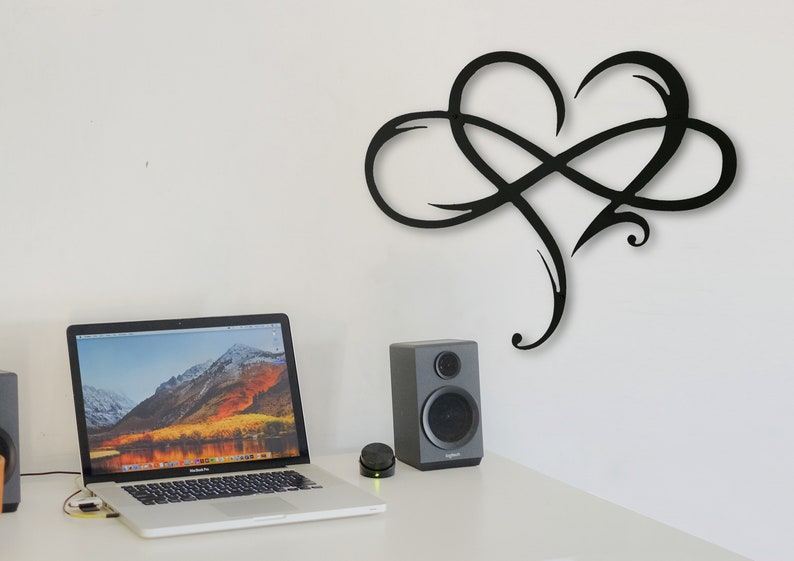 Infinity Heart Metal Wall Decor Infinity Love Metal Wall - Etsy