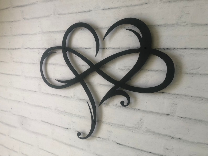 Infinity Heart Metal Wall Decor Infinity Love Metal Wall - Etsy