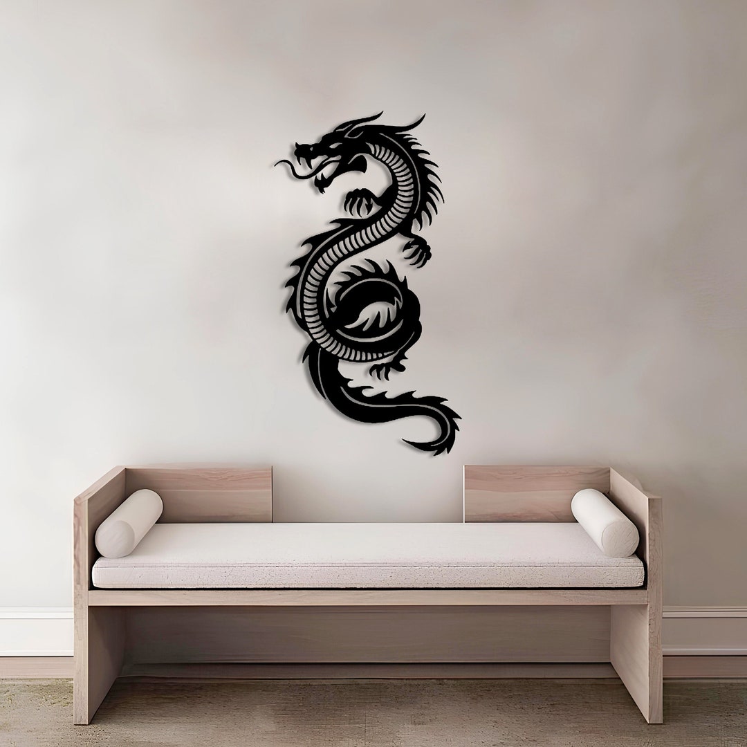 Dragon Metal Wall Art: Medieval Fantasy Decor - Etsy