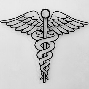 Caduceus Symbol Metal Wall Art: Doctor Office Decor - Etsy