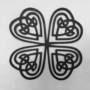 Four Leaf Clover Metal Wall Art, Shamrock Metal Sign, St Patricks Day ...