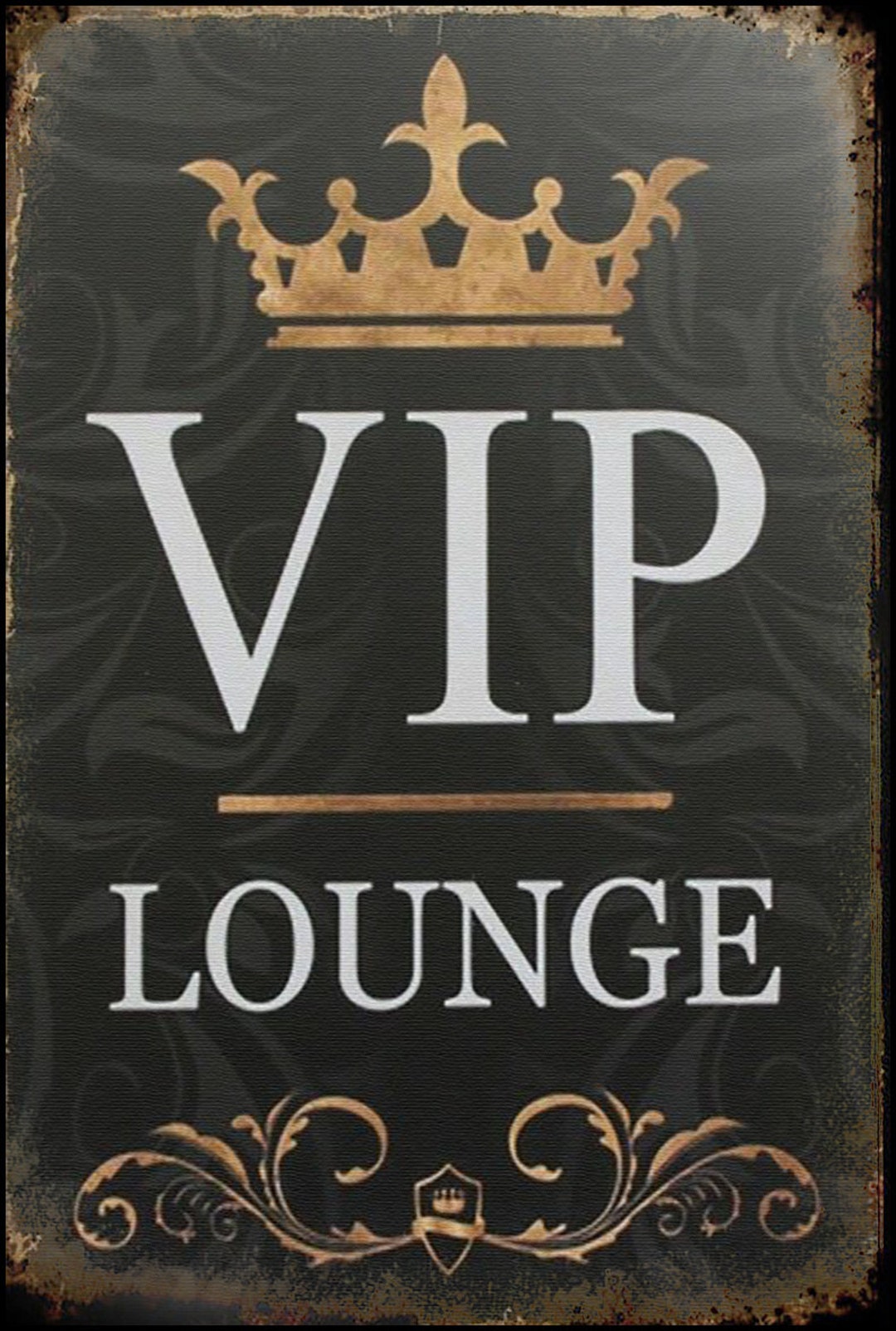 VIP Lounge Vintage Rusty Look Bar Pub Game Room Mancave Poster All ...