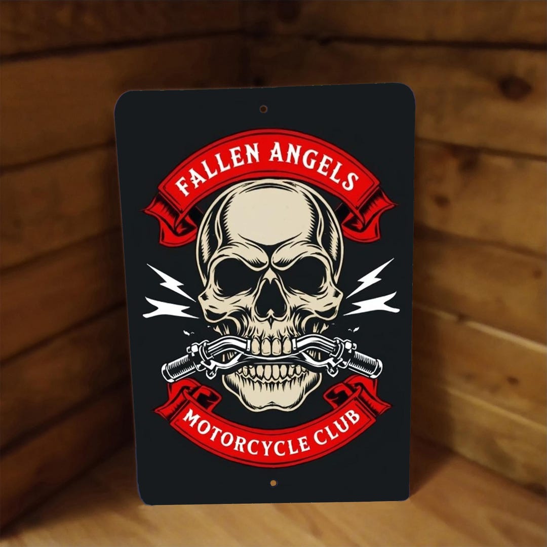 Fallen Angels MC Motorcycle Club Concept Art Metal Sign - Etsy