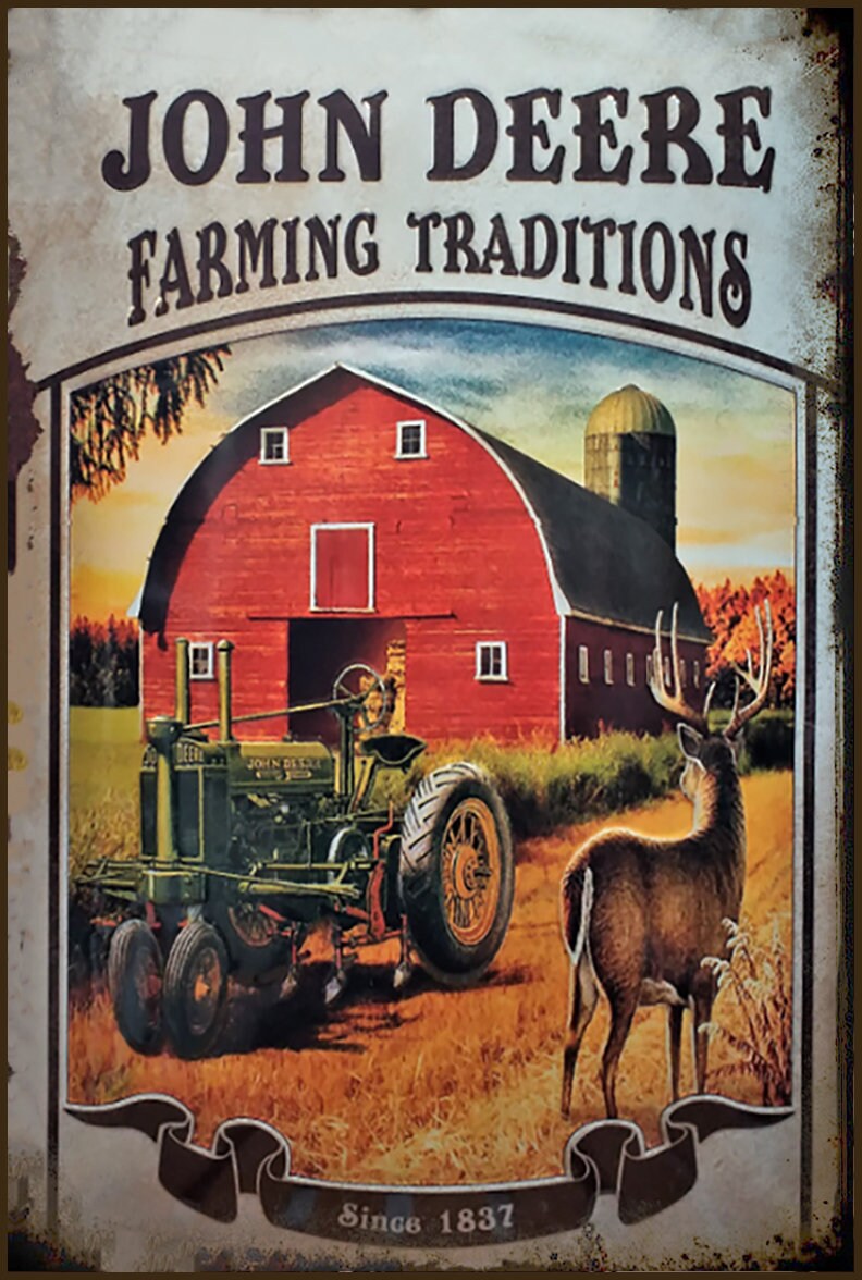 John Deere Tin Sign