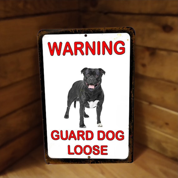 Pitbull Guard Dog Signs