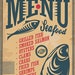 Metal Seafood Menu Sign Salmon, Fish, Fried Fish, Oysters, Clams, Crabs ...