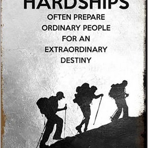 Hardships Motivational Inspirational All Metal Poster Sign Wall Hanger ...