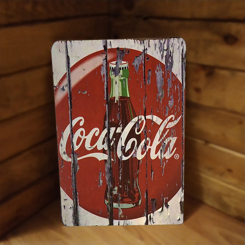 Vintage Style Coca Cola Bottle Metal Sign Distressed Antique - Etsy
