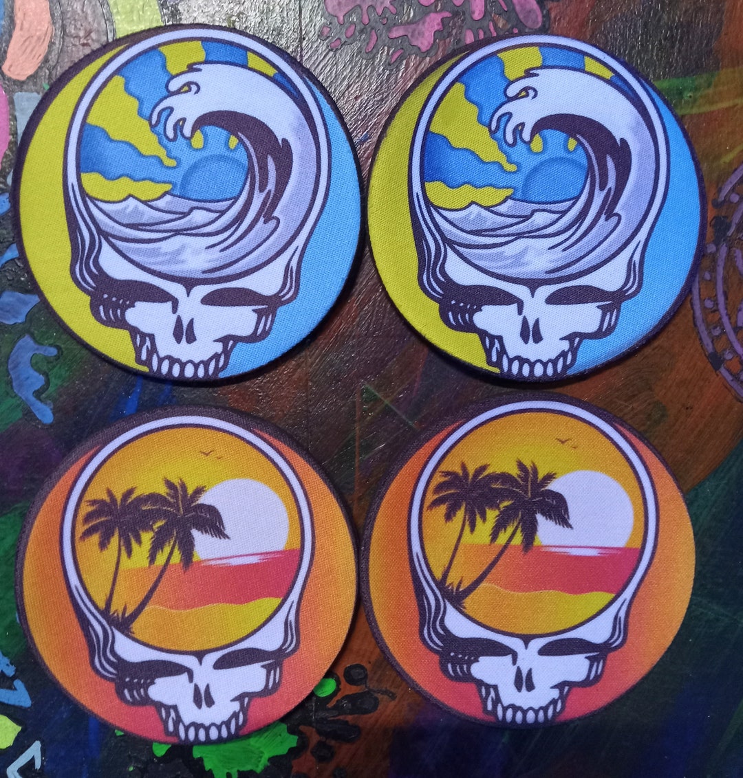 Steal Your Beach Grateful Dead Coastal Inspired Drink Coasters / Pipe ...