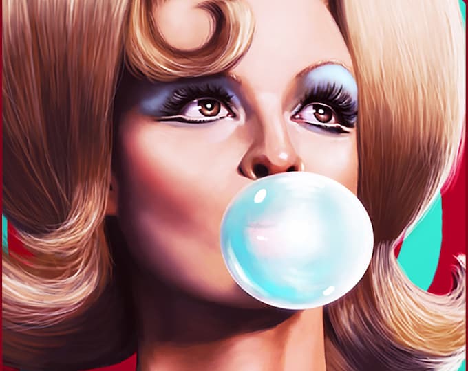 Mars Attacks Martian Alien Girl Illustrated Artwork Metal Poster Sign ...