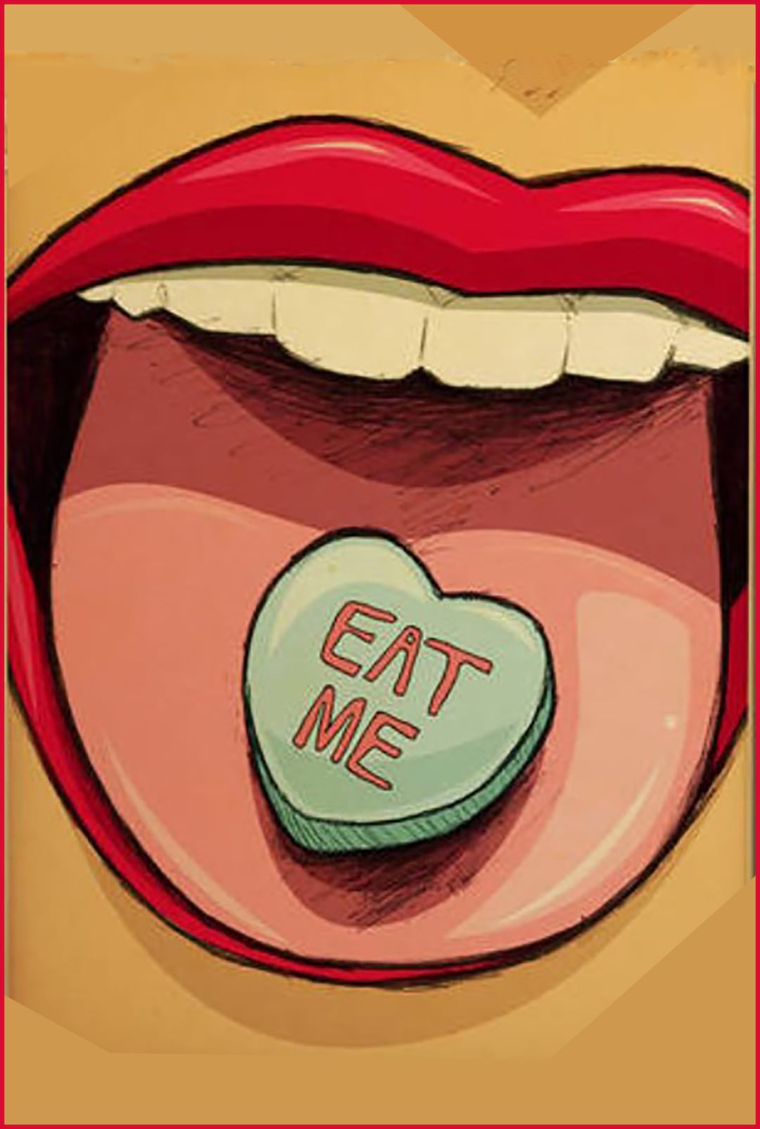 Eat Me Candy Heart Art Work Metal Poster Sign 12 X 8 Inches - Etsy
