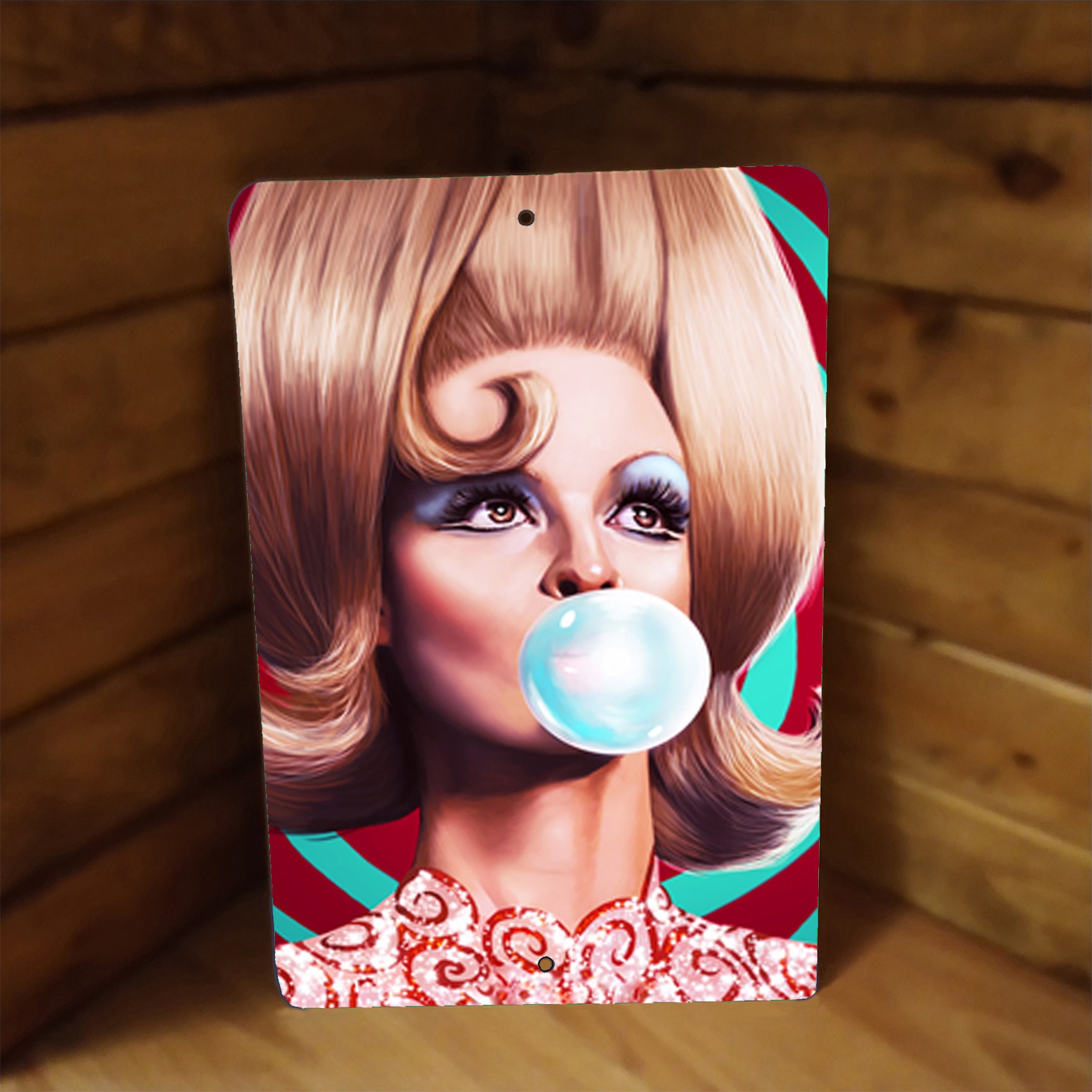 Mars Attacks Martian Alien Girl Illustrated Artwork Metal Poster Sign ...